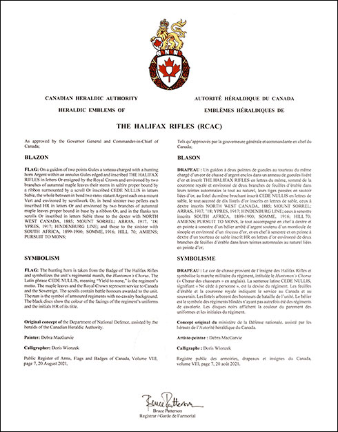 The Halifax Rifles (RCAC) | The Governor General of Canada