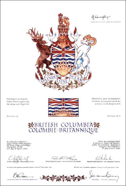 Province of British Columbia | The Governor General of Canada