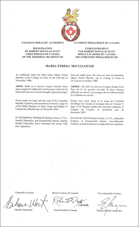 Maria-Teresa McCullough | The Governor General of Canada