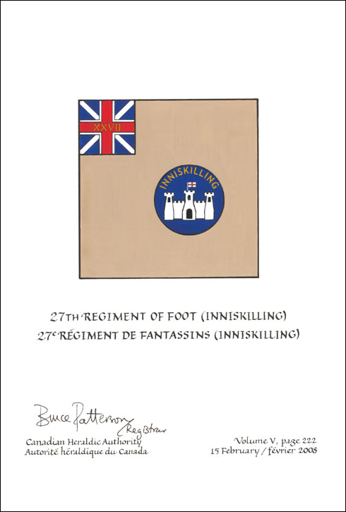 27th Regiment of Foot (Inniskilling) | The Governor General of Canada