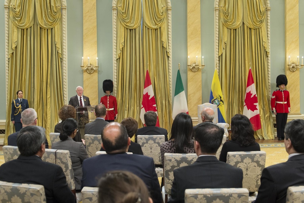 Presentation of Letters of Credence | The Governor General of Canada